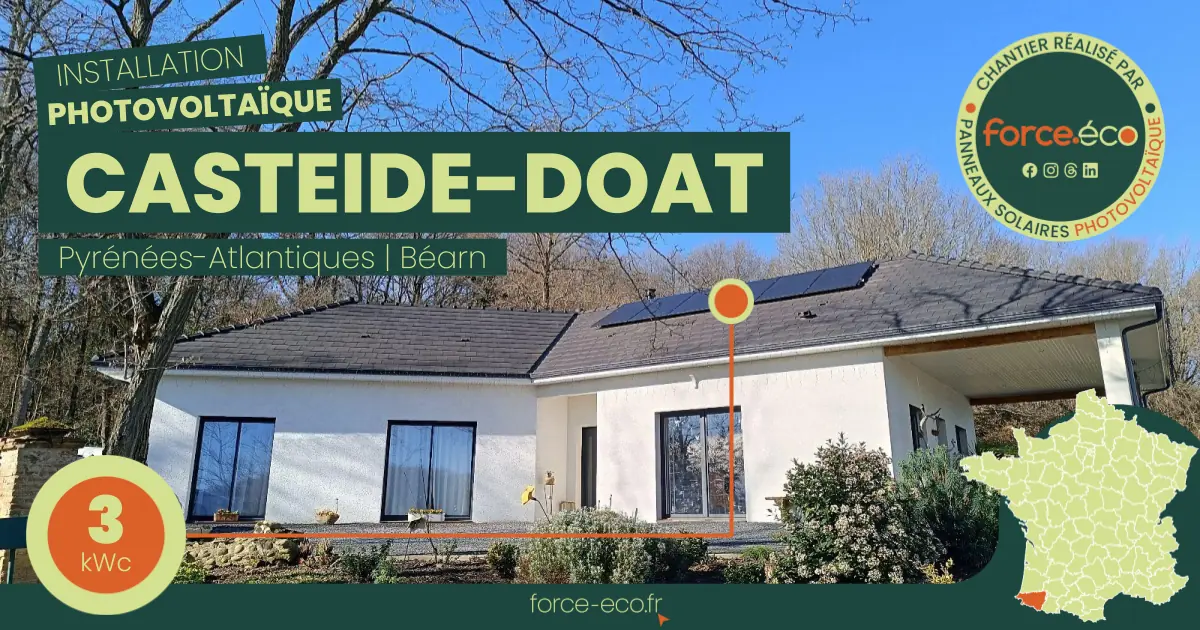 Installation Panneau solaire à Casteide-Doat (64) | Force Éco