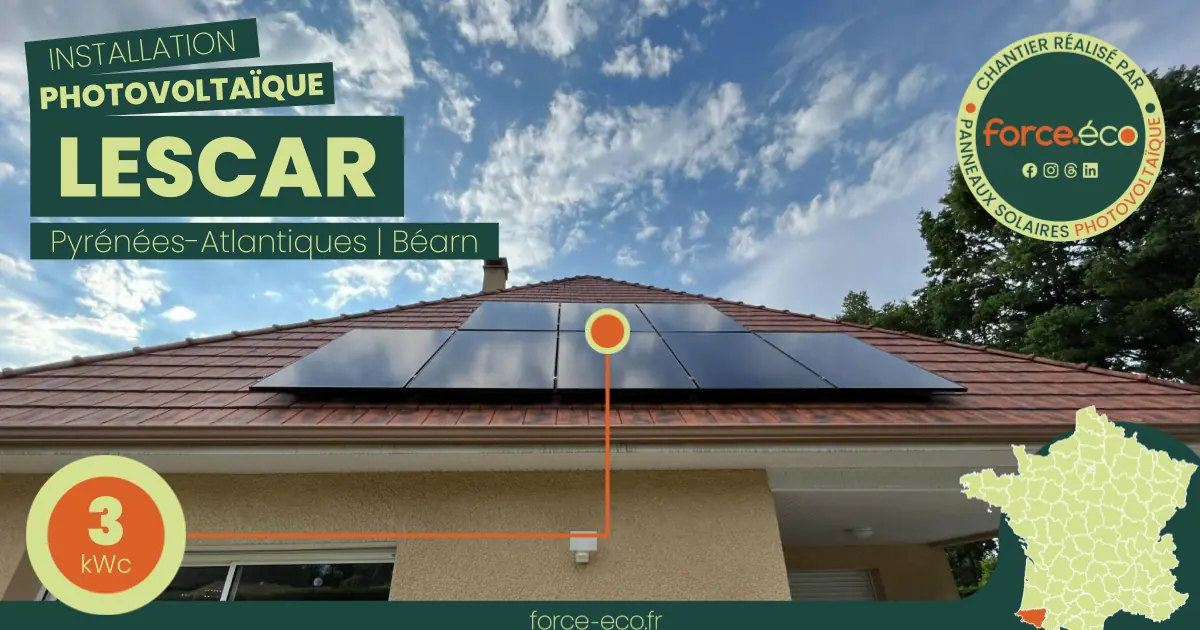 Installation Panneaux Solaires à Lescar (64) | Force Éco